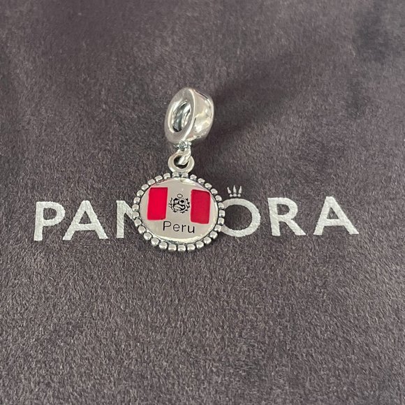 Pandora | Jewelry | Pandora Peru Flag Pendant Charm Bracelet | Poshmark